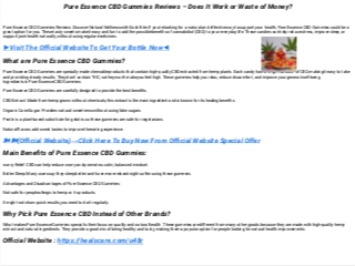 Pure Essence CBD Gummies